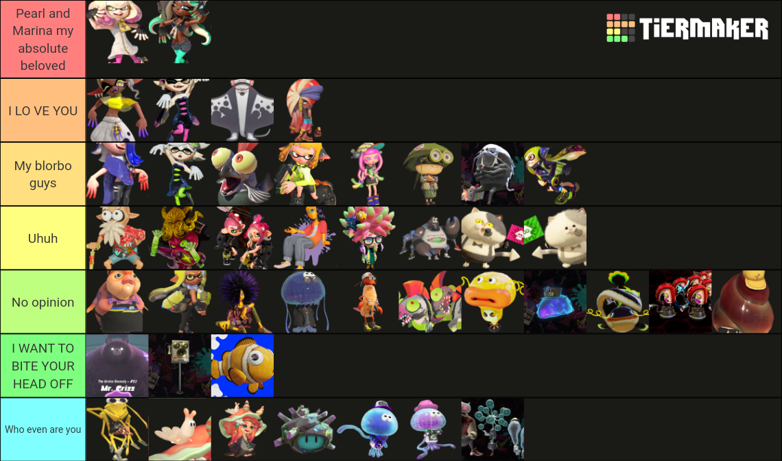 All Splatoon Characters Tier List (Community Rankings) - TierMaker