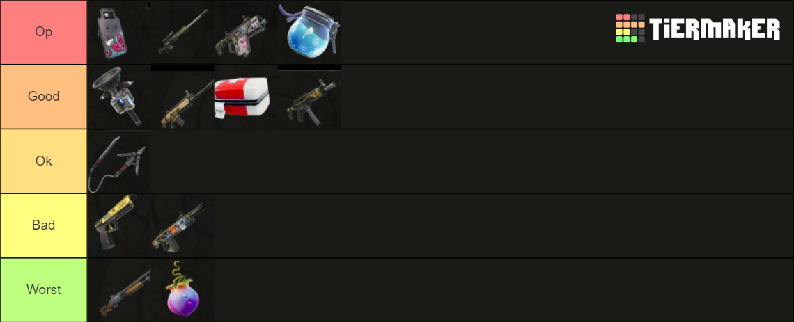 Fortnite items season 5 chapter 1 Tier List (Community Rankings ...