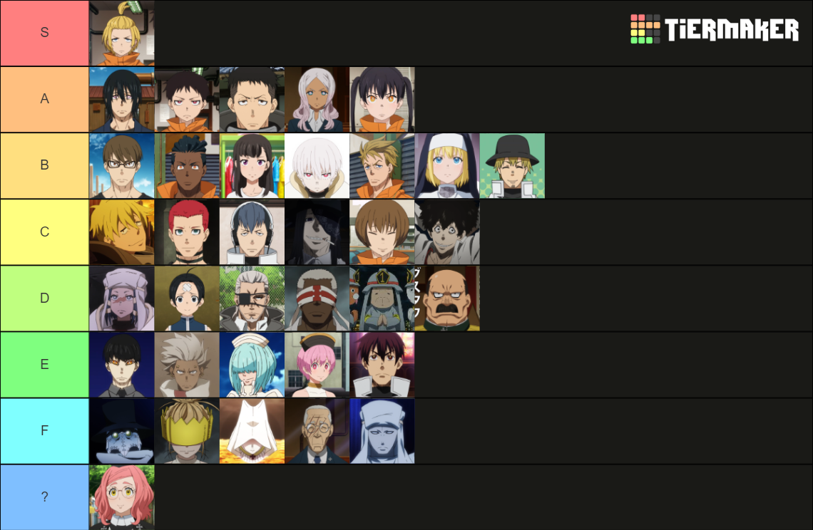 Fire Force Characters Tier List (Community Rankings) - TierMaker