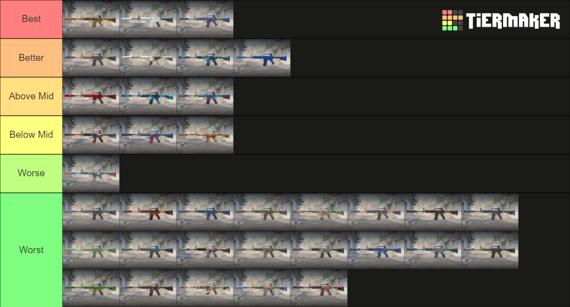 Counter-Strike 2 (CS2): All M4A1-S Skins (Feb 2024) Tier List ...
