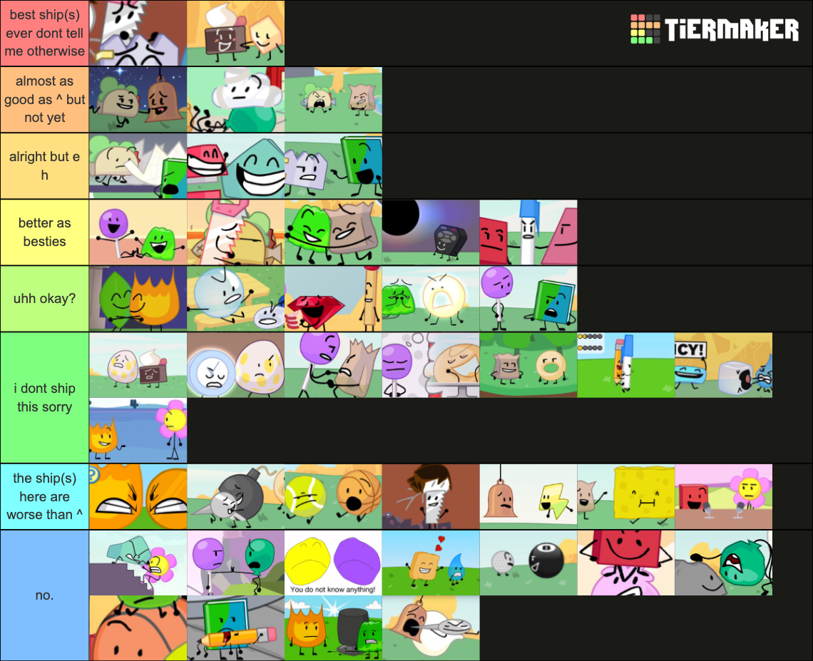 every bfb ship that can exist Tier List (Community Rankings) - TierMaker