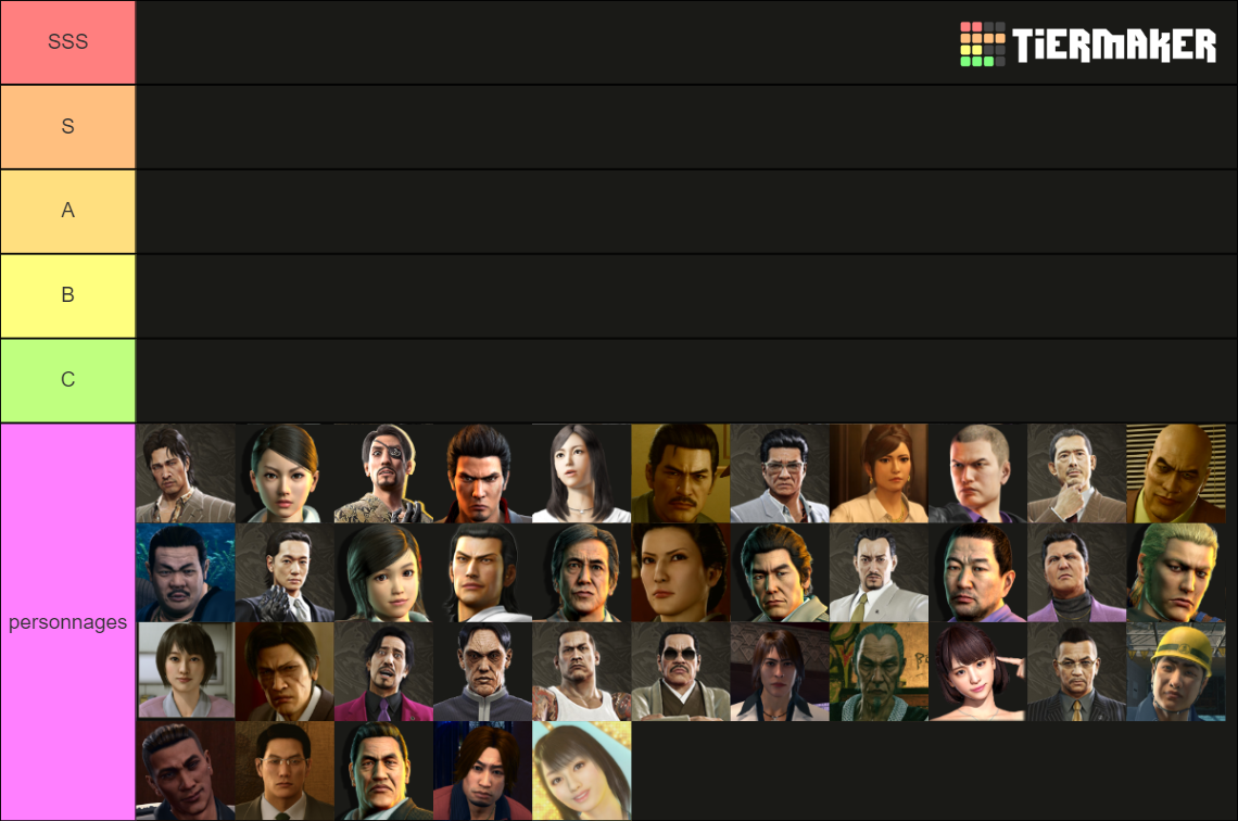 The Ultimate Yakuza Character Tier List (Community Rankings) - TierMaker