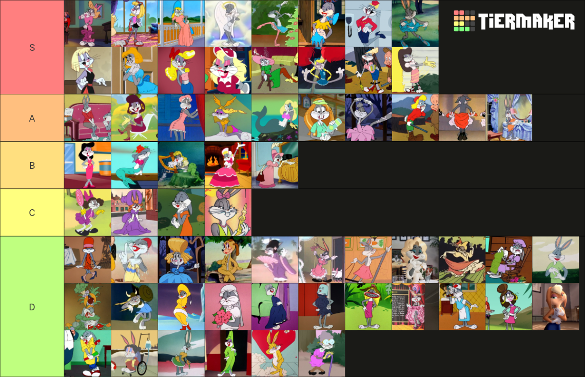 Bugs Bunny In Drag Tier List Community Rankings Tiermaker