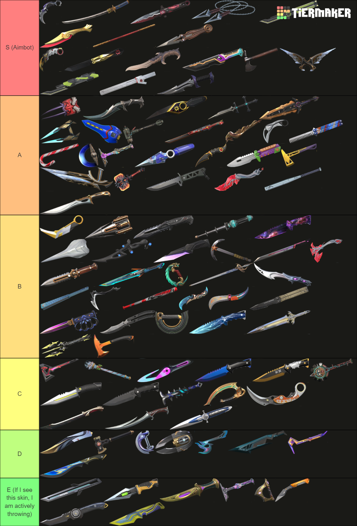 Valorant Knife Skins (January 2024) Tier List (Community Rankings ...