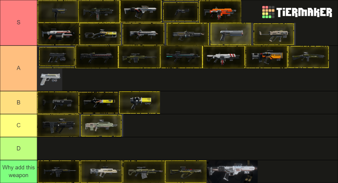 HELLDIVERS 2 Weapons Ranking Tier List (Community Rankings) - TierMaker