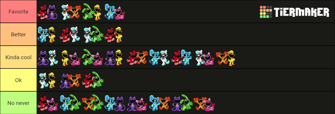 Smiling Critters Ships! Tier List (Community Rankings) - TierMaker