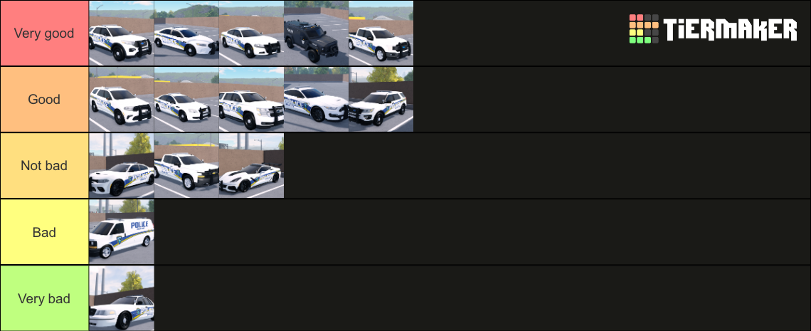 ERLC Police cars Tier List (Community Rankings) - TierMaker