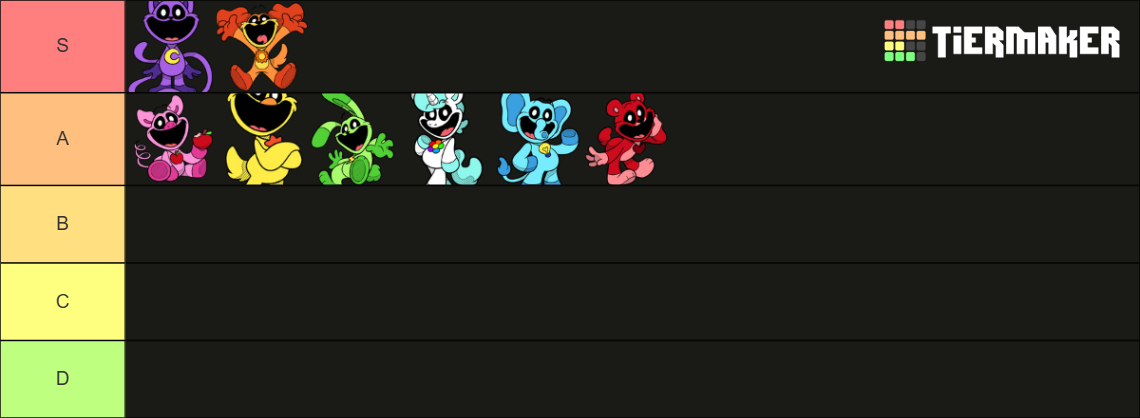 Smiling critters Tier List (Community Rankings) - TierMaker