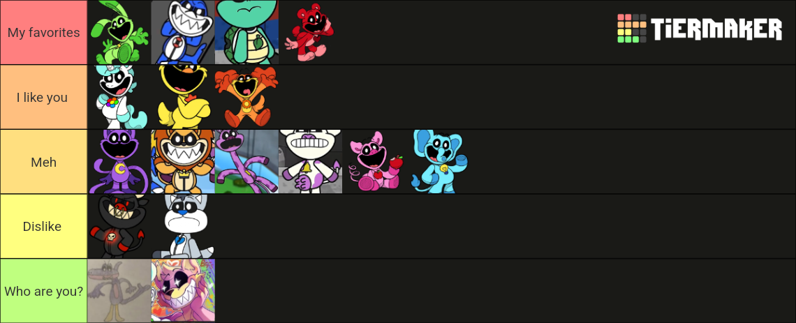 Smiling Critters (Including fanmades) Tier List (Community Rankings ...