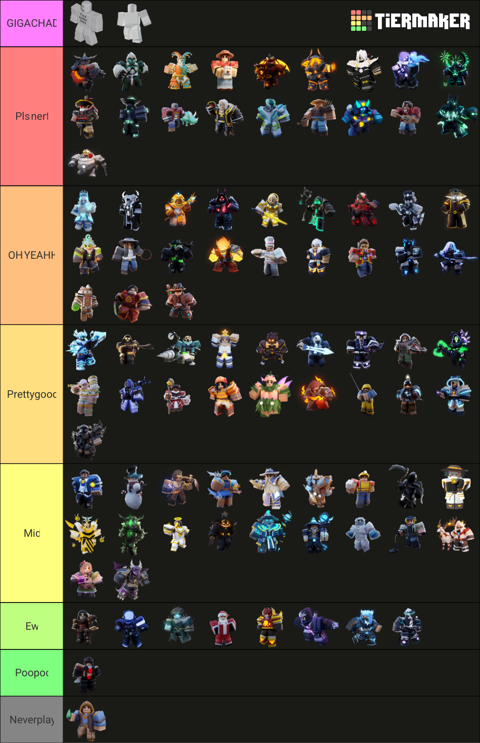 Roblox Bedwars Kits Tierlist (June 28, 2024, Season X) Tier List ...