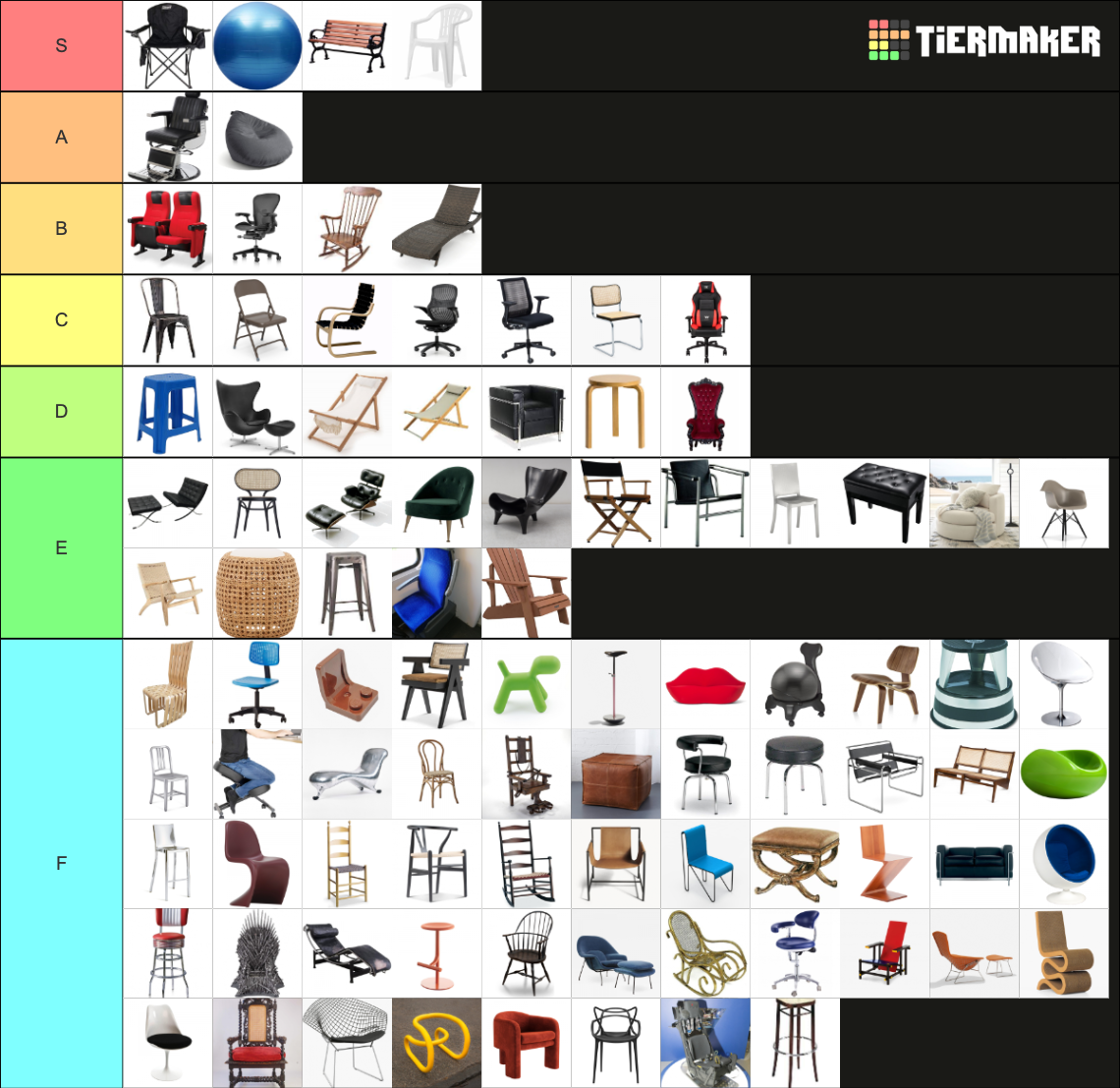 Chair Tier List (Community Rankings) - TierMaker