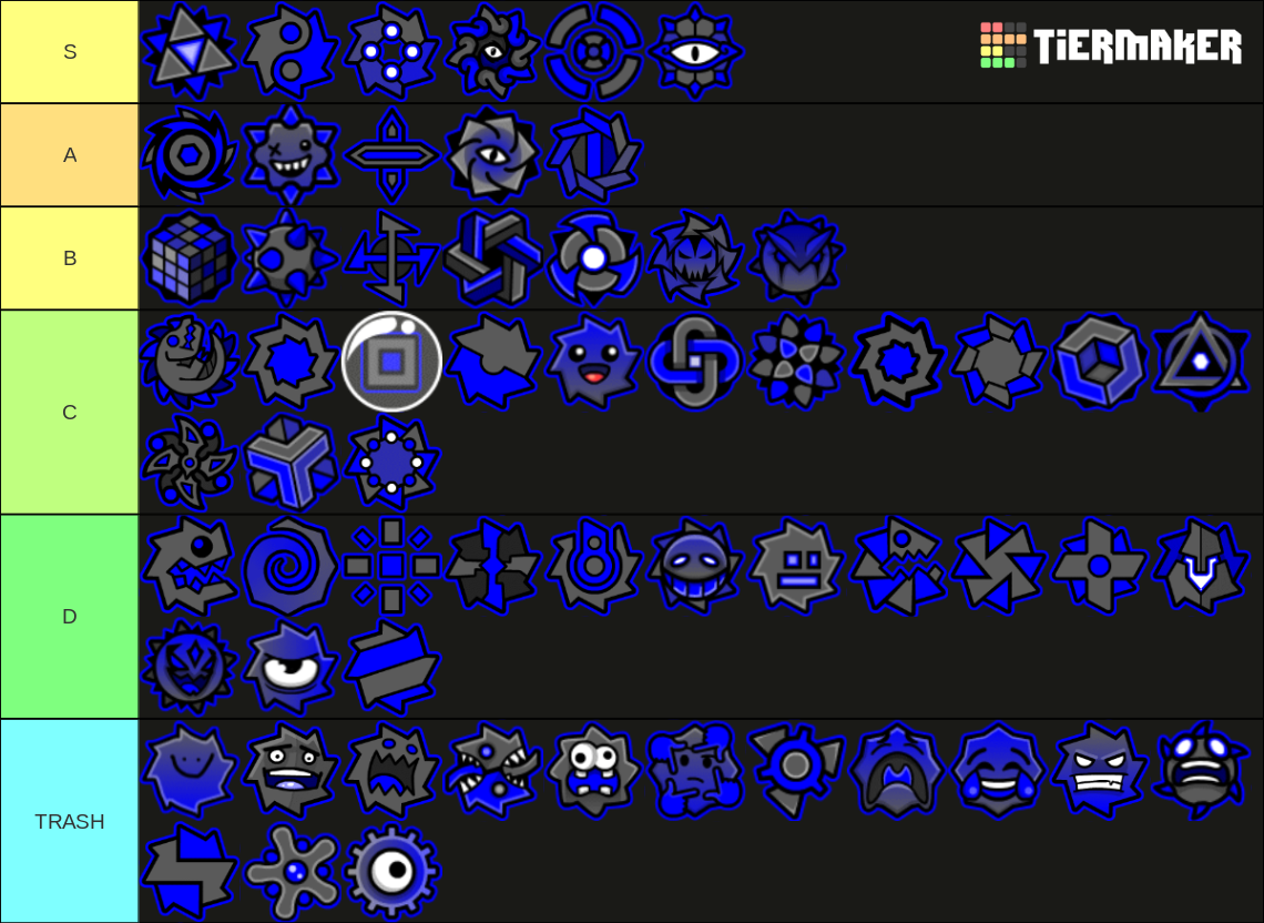 Geometry Dash Ball Icons (2.2 Included) Maker Tier List (Community ...