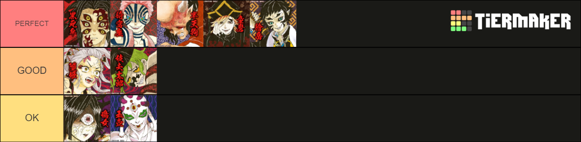 Kimetsu no Yaiba: upper moons Tier List (Community Rankings) - TierMaker
