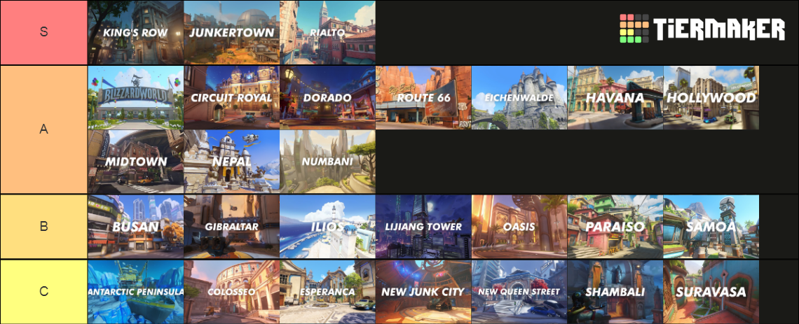 Overwatch 2 Maps (April 2024) Tier List (Community Rankings) - TierMaker