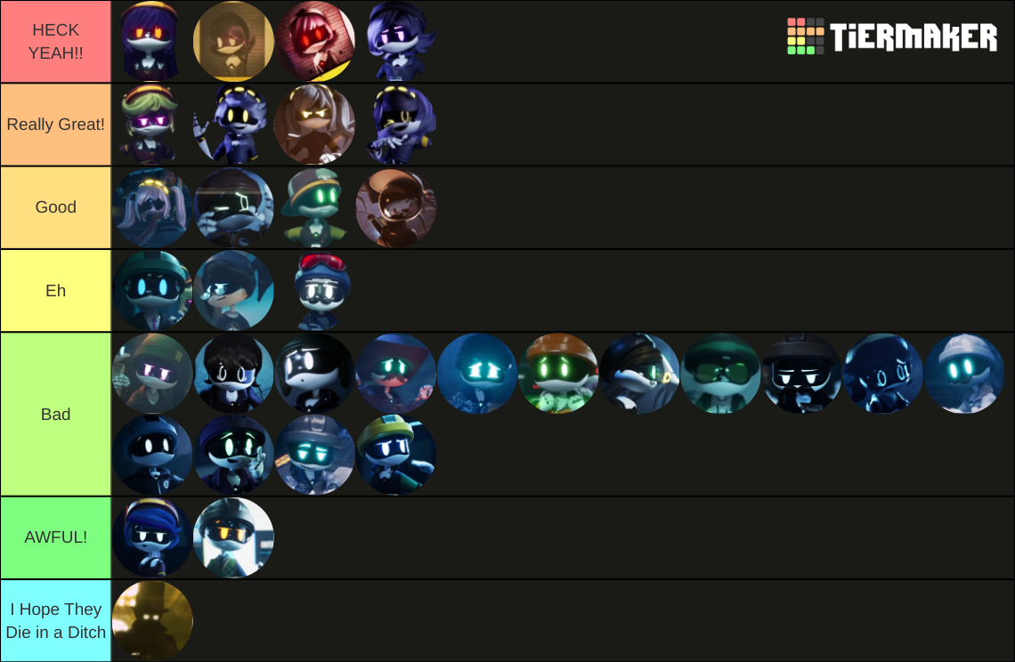 Murder Drones Characters Tier List (Community Rankings) - TierMaker
