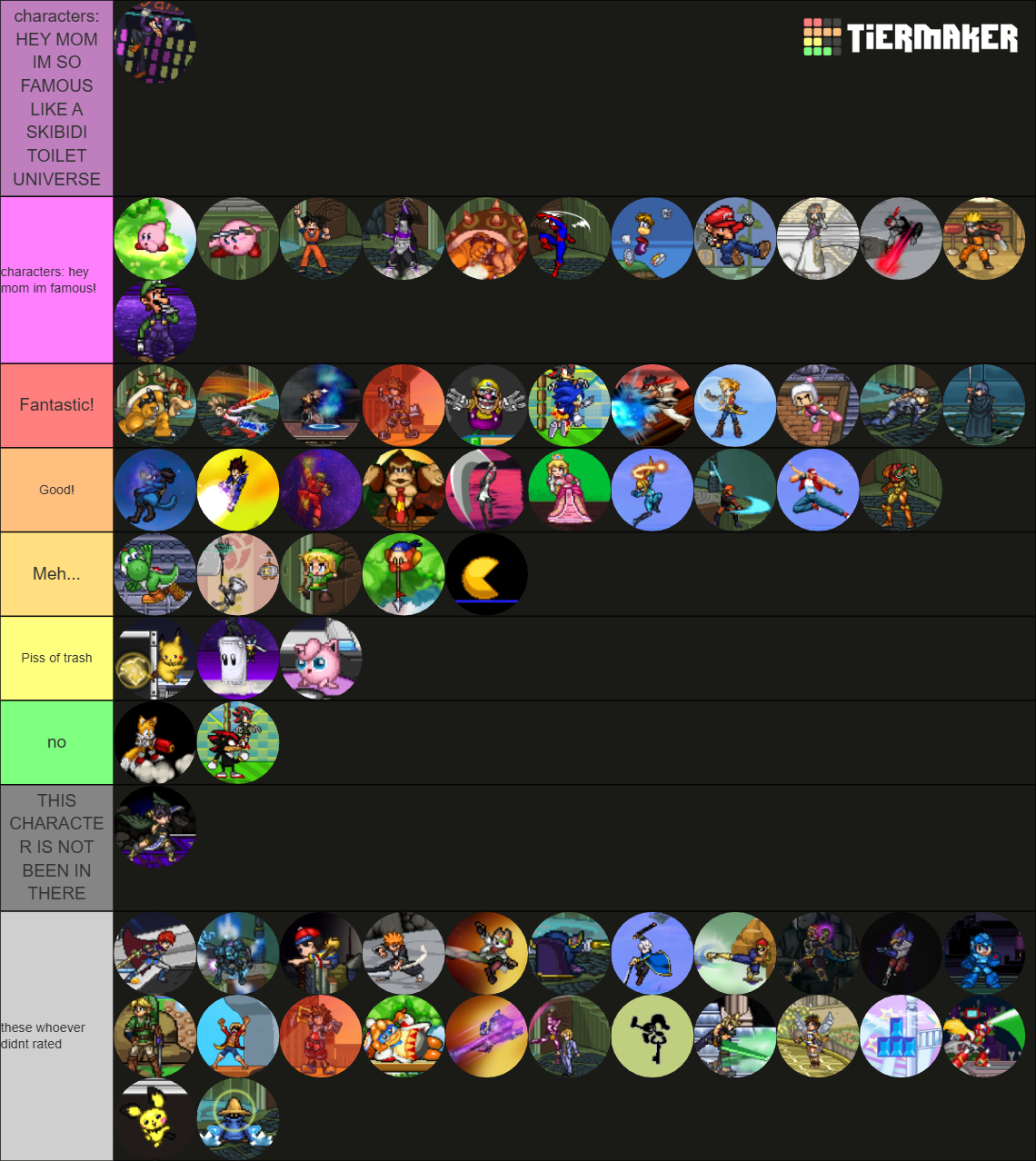 SSF2 PROJECT PS TIER LIST Tier List (Community Rankings) - TierMaker