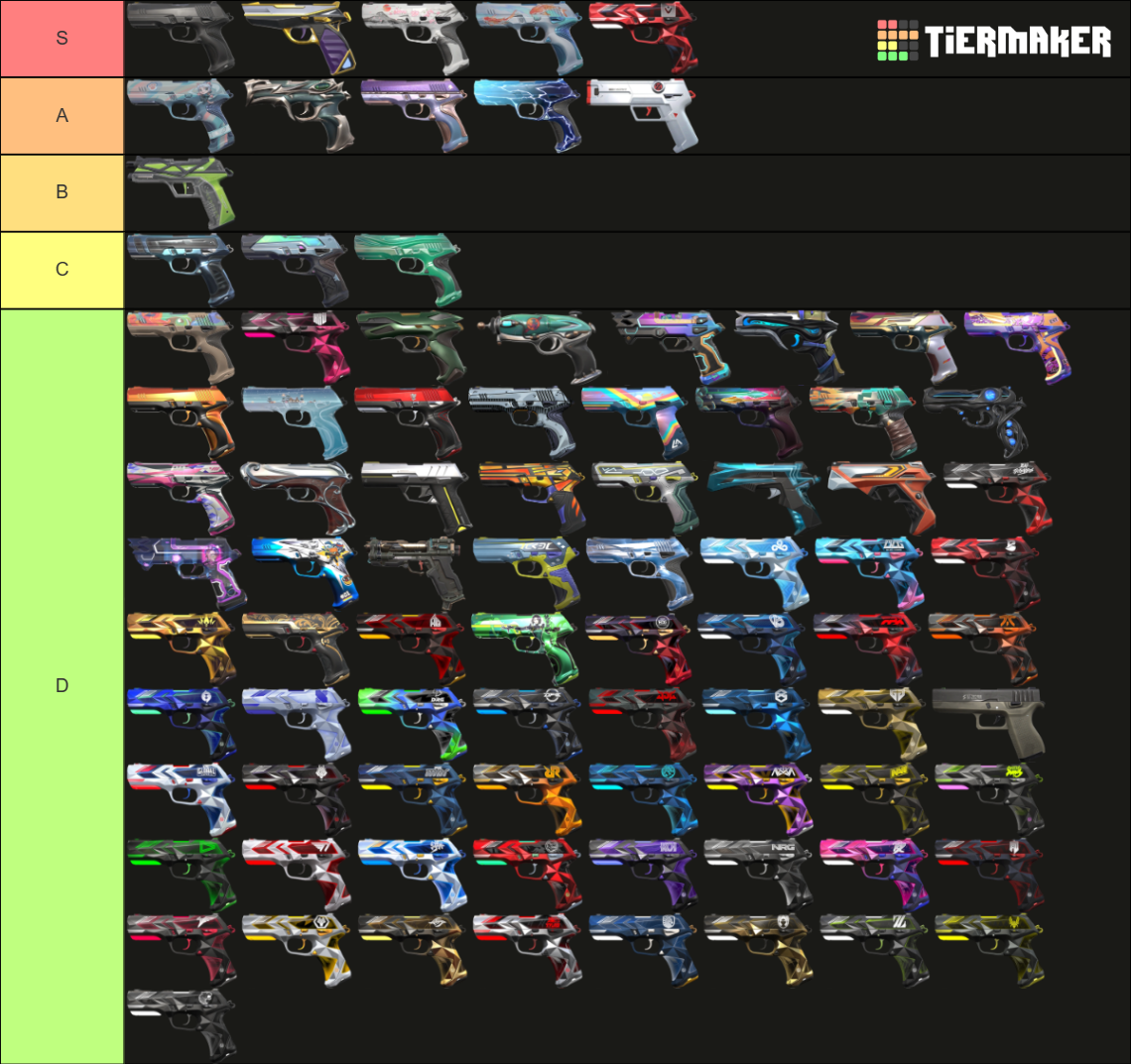 Valorant Classic Skins (August 2024) Tier List (Community Rankings ...