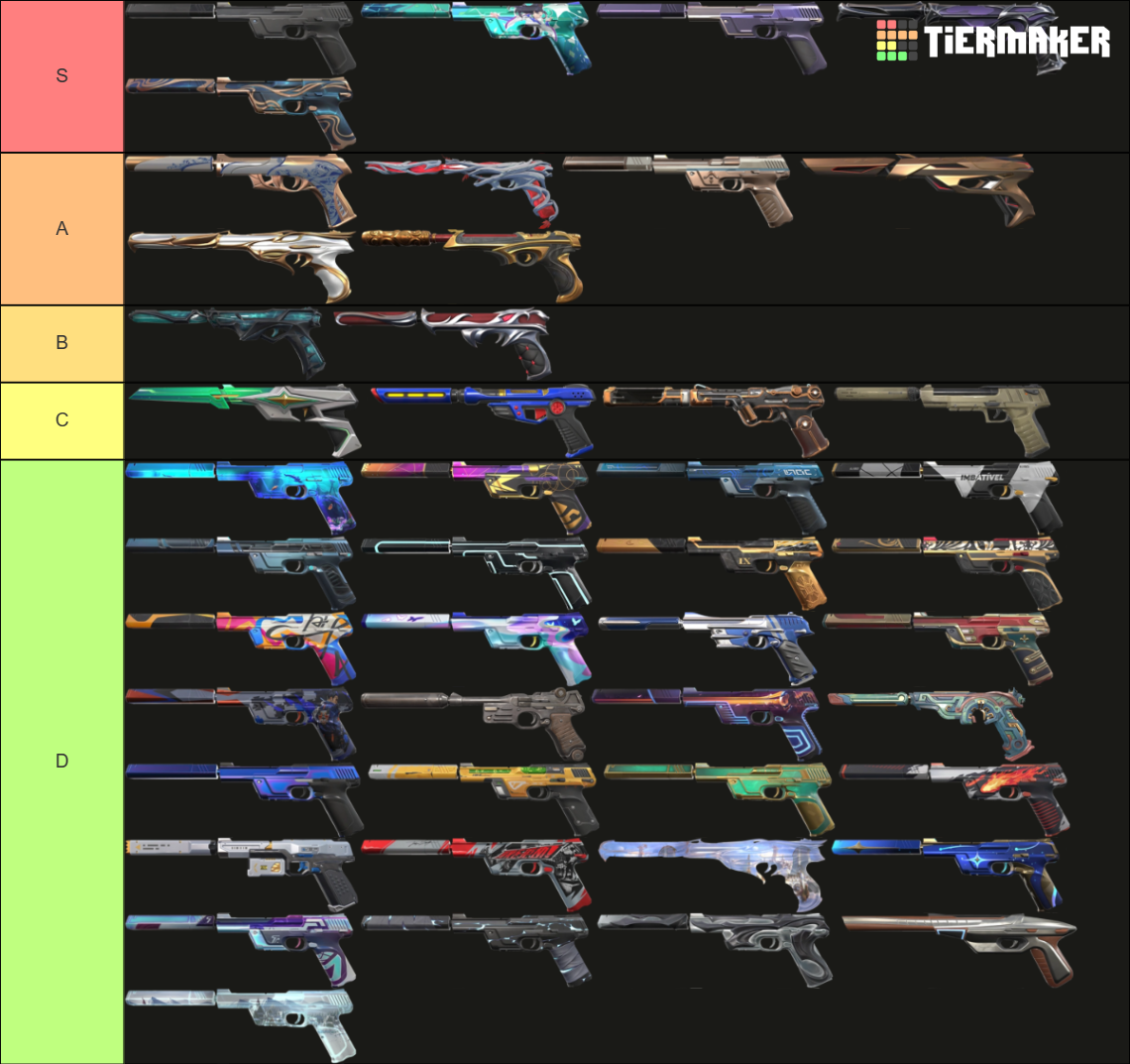 Valorant Ghost Skins (August 2024) Tier List (Community Rankings ...