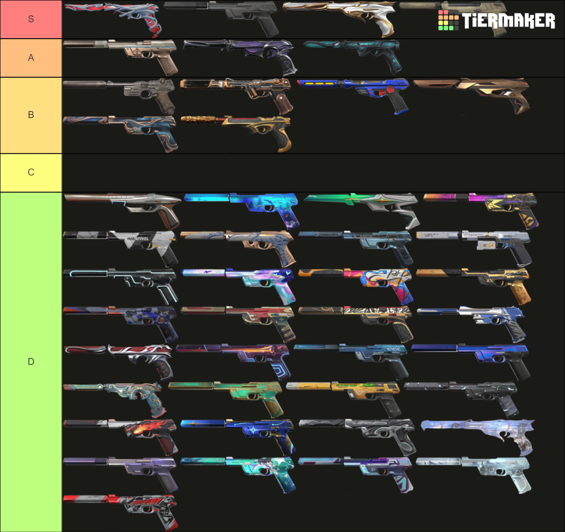 Valorant Ghost Skins (Updated to May 2024) Tier List (Community ...