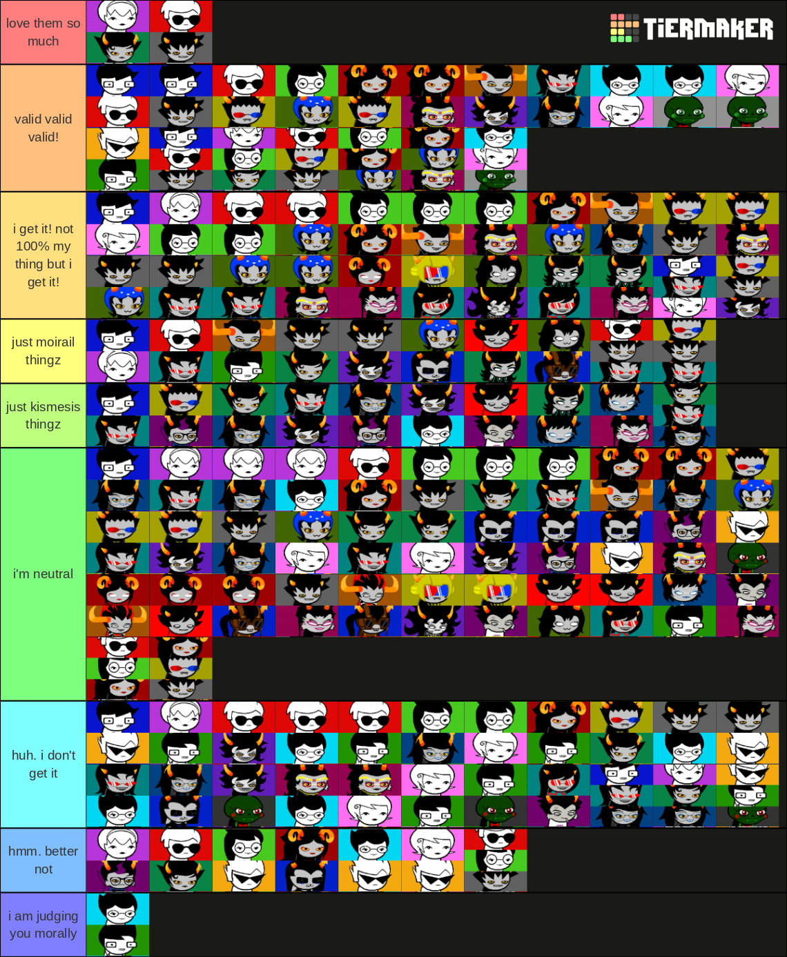 homestuck ships! Tier List (Community Rankings) - TierMaker