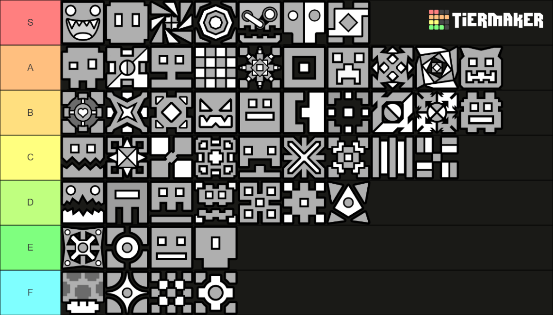 Geometry Dash Cubes Tier List (Community Rankings) - TierMaker