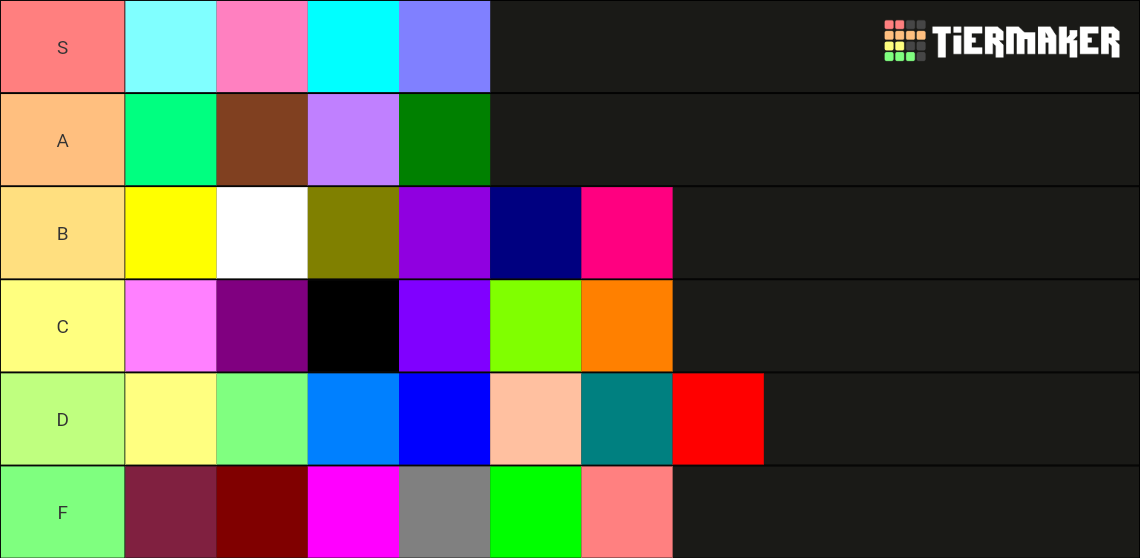 Extended Color Wheel Colors Tier List (Community Rankings) - TierMaker