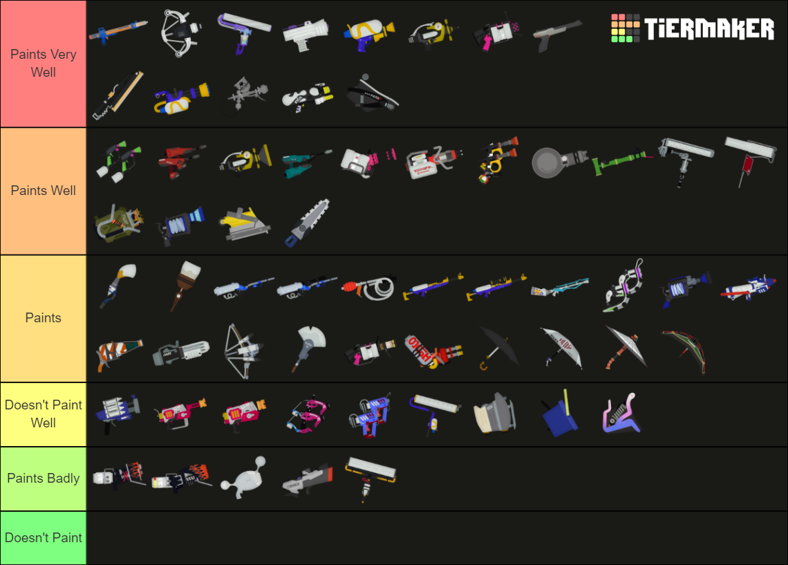 Splatoon 3 - Main Weapons Tier List (Community Rankings) - TierMaker