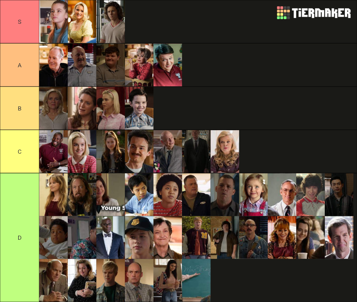 ALL young Sheldon characters (YOUNG SHELDON CAST) Tier List (Community ...