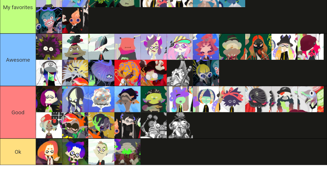 All Splatbands Characters Tier List (Community Rankings) - TierMaker