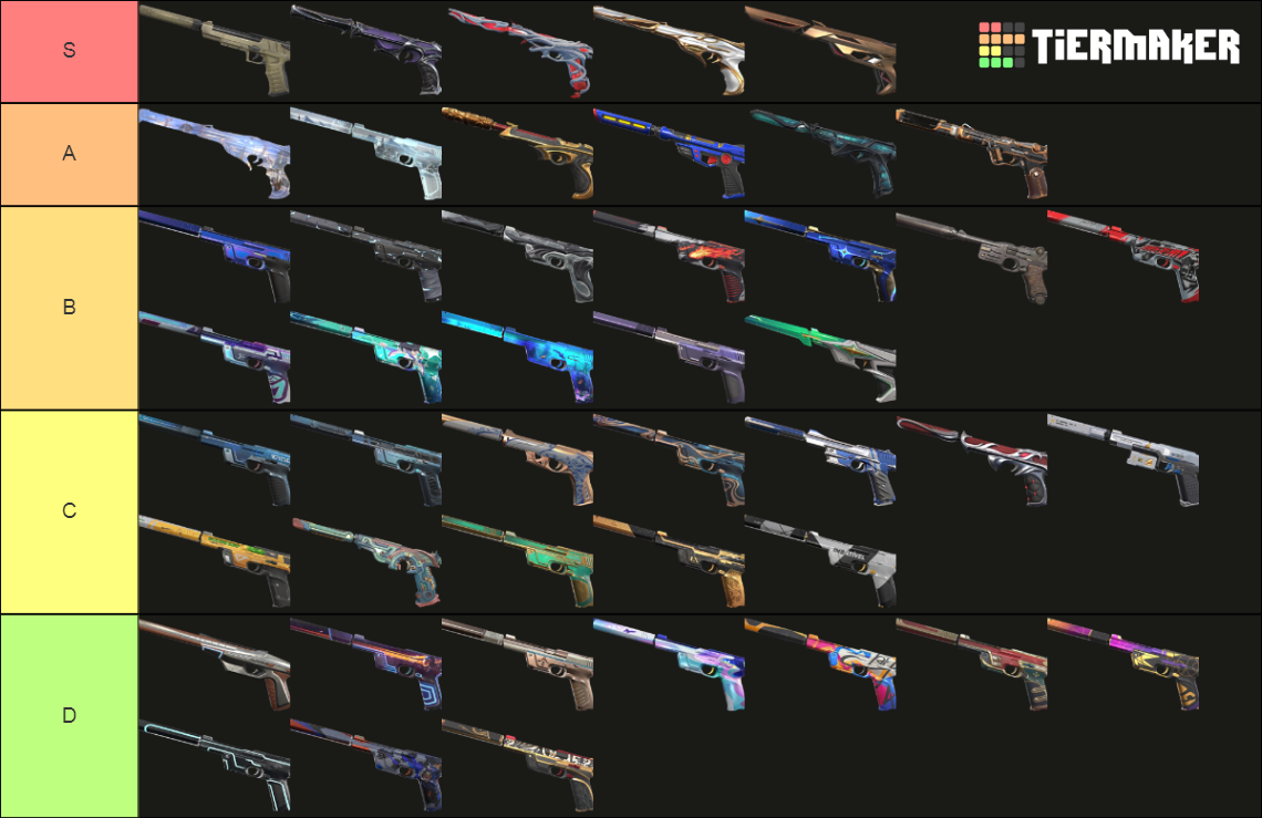 Valorant Ghost Skins (05/09/24) Tier List (Community Rankings) - TierMaker