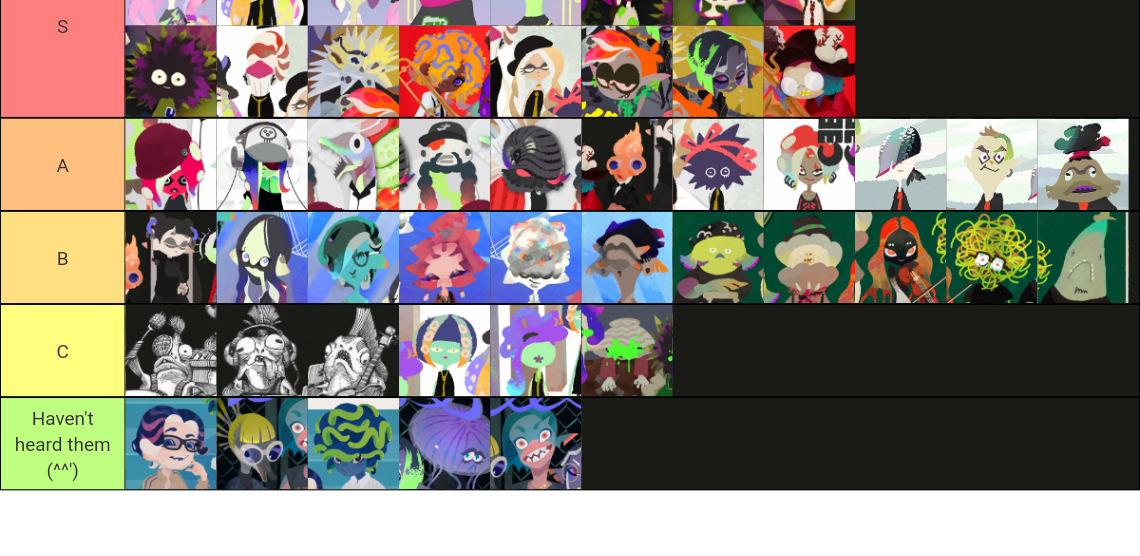 All Splatbands Characters Tier List (Community Rankings) - TierMaker