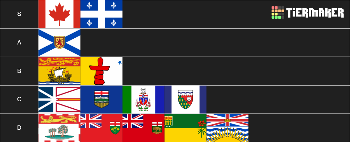 Canadian Province and Territory Flags Tier List (Community Rankings ...