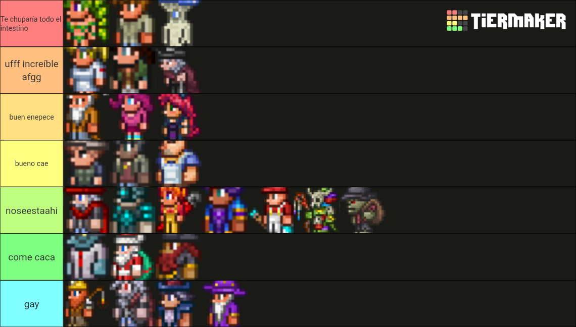 Terraria NPC Tier List (Community Rankings) - TierMaker