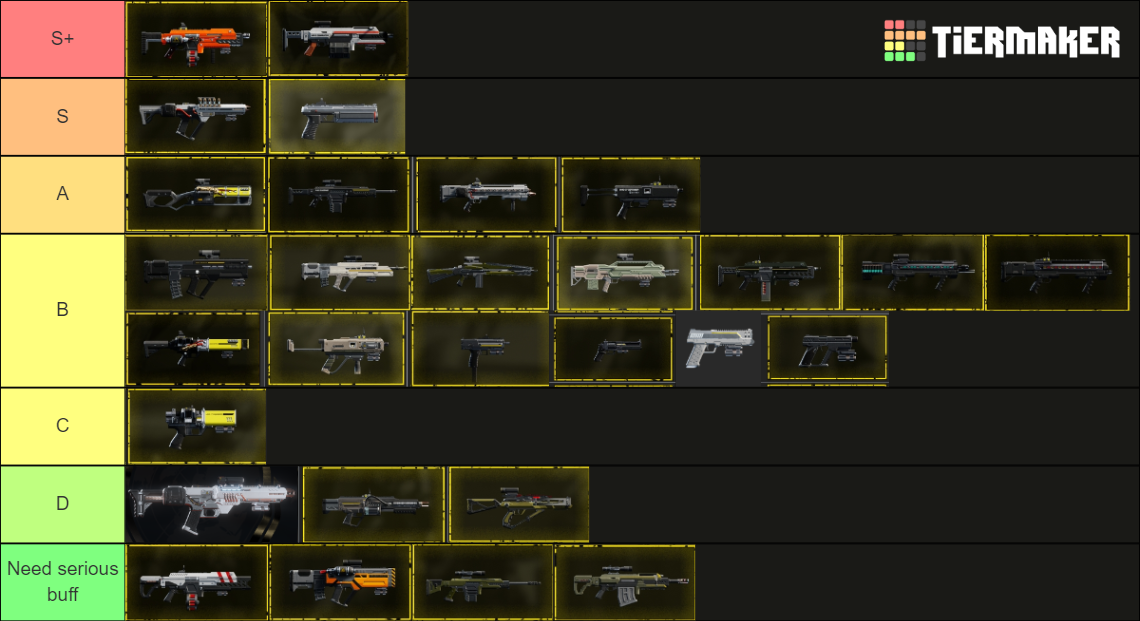 HELLDIVERS 2 Weapons Ranking Tier List (Community Rankings) - TierMaker