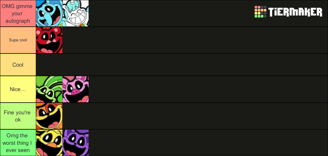 Smiling Critters Tier List Community Rankings Tiermaker
