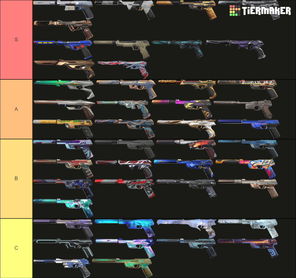 Valorant Ghost Skins (August 2024) Tier List (Community Rankings ...