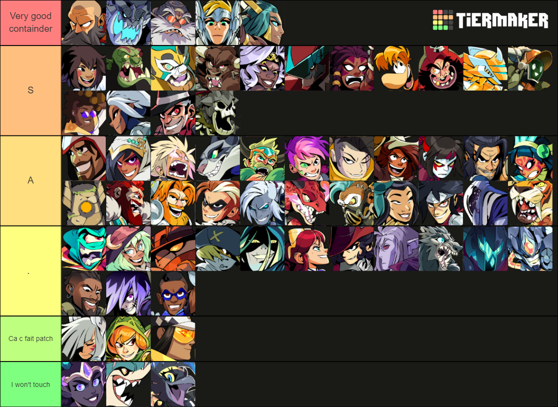 Brawlhalla Legends [Vivi] Tier List (Community Rankings) - TierMaker