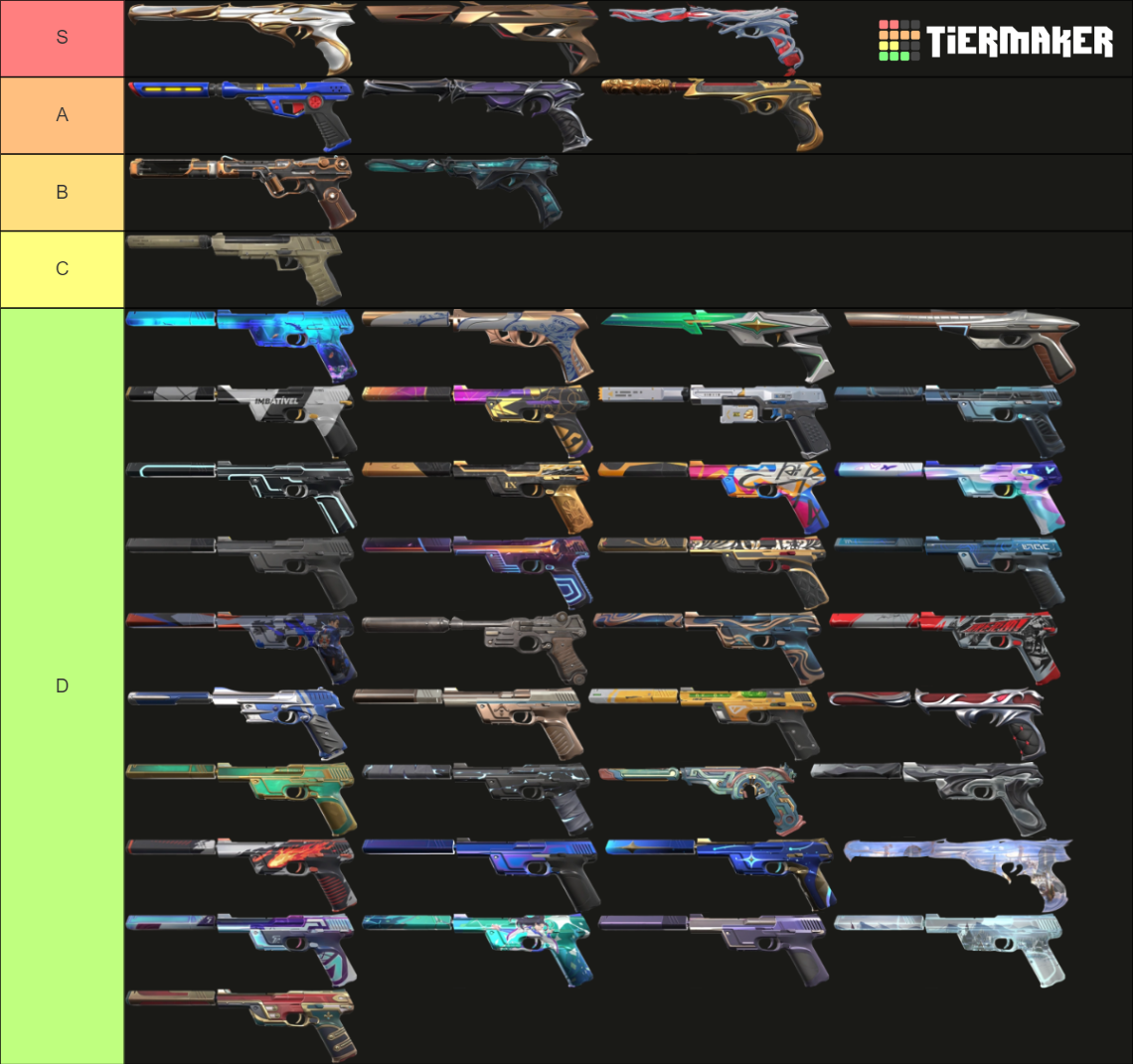 Valorant Ghost Skins (Updated to May 2024) Tier List (Community ...