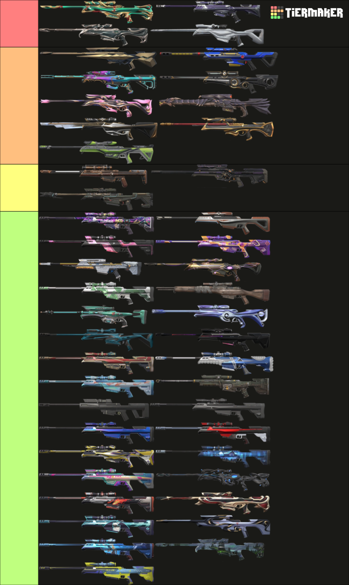 Valorant Operator Skins (August 2024) Tier List (Community Rankings ...