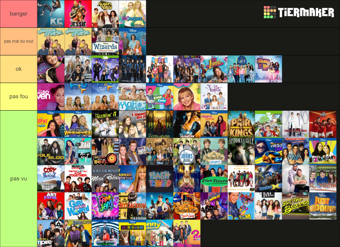 International Disney Channel live-action TV series Tier List (Community ...