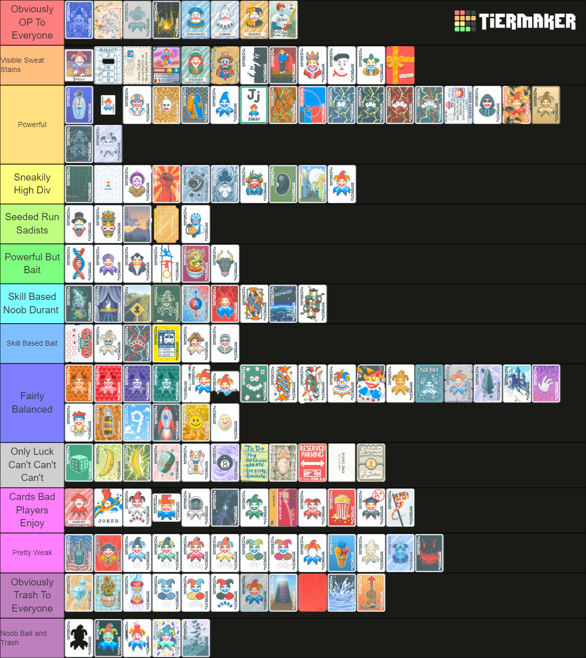 Balatro Joker (version 1.0.1f) Tier List (Community Rankings) - TierMaker