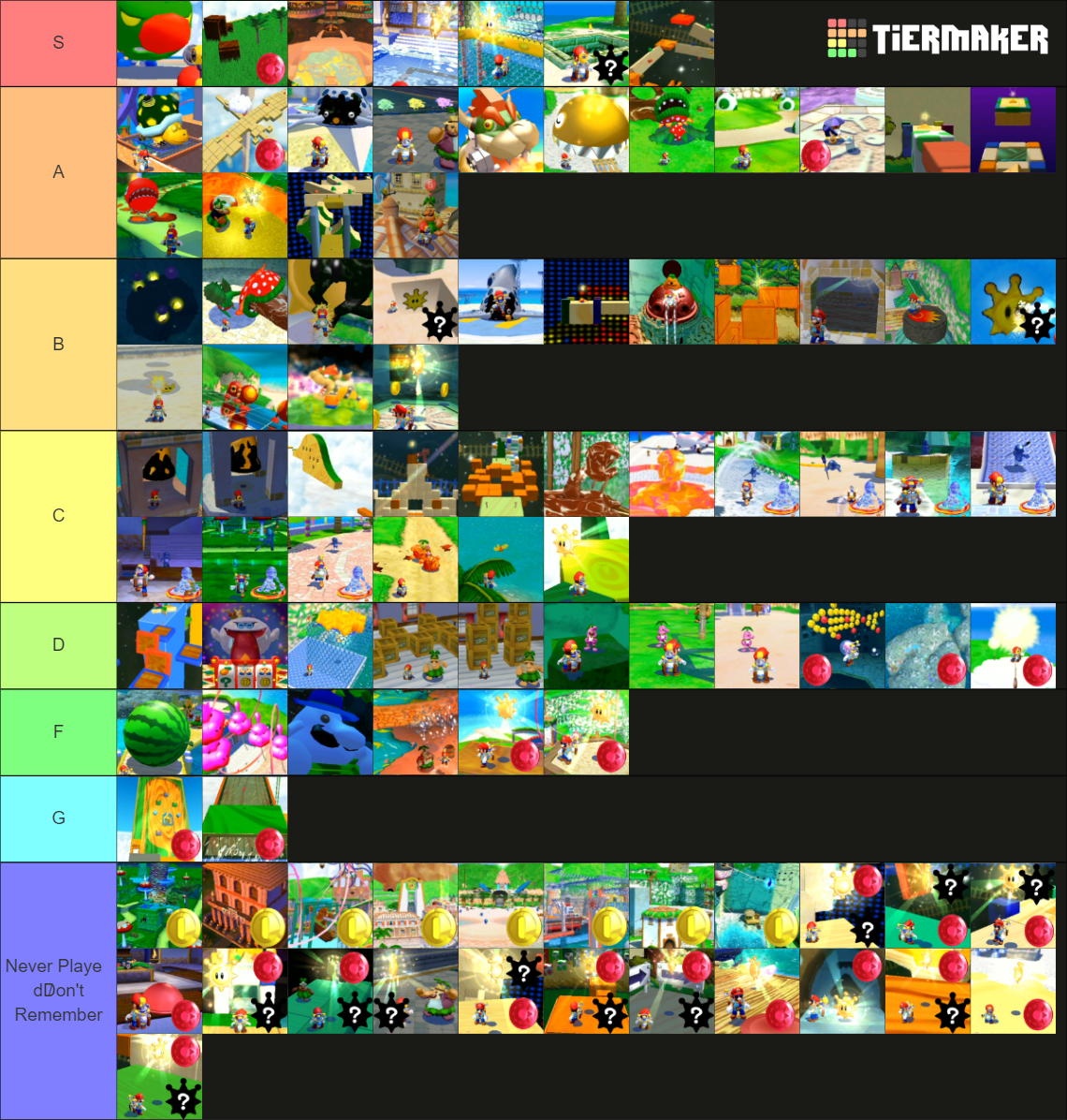 Super Mario Sunshine Shine Sprites Tier List (Community Rankings ...