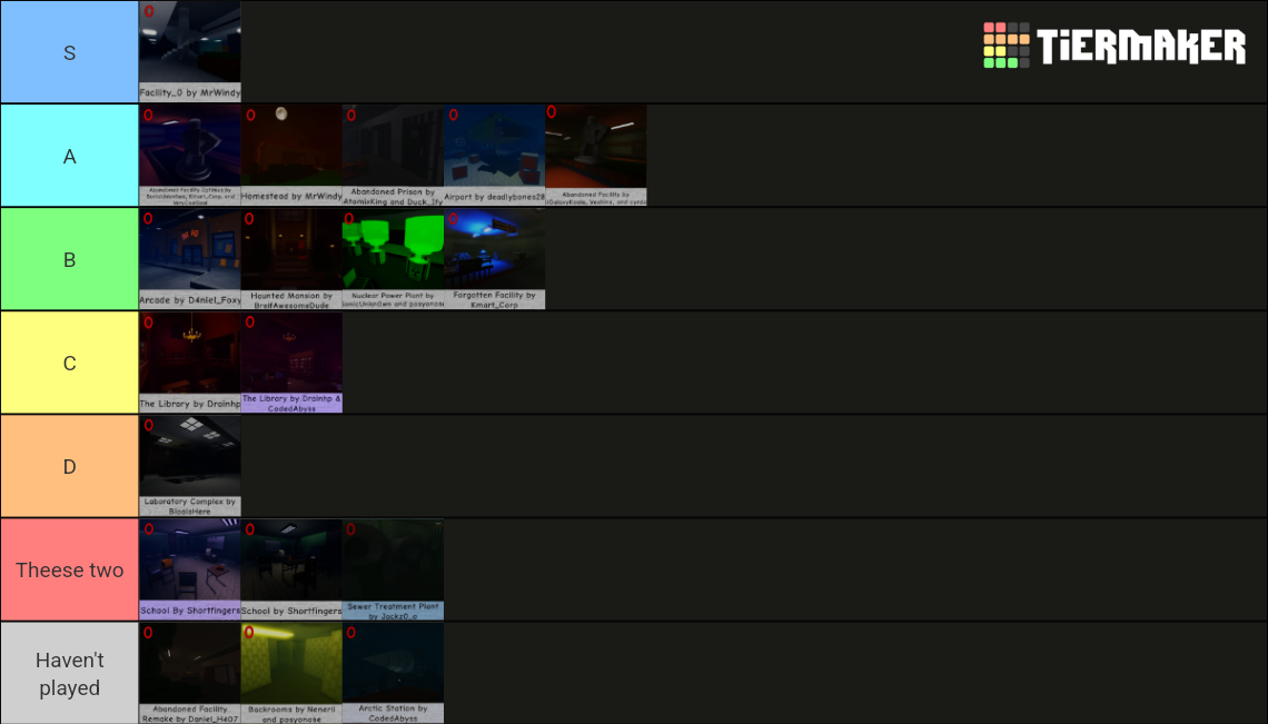 Flee The Facility all maps (updated 01/05/2025) Tier List (Community ...