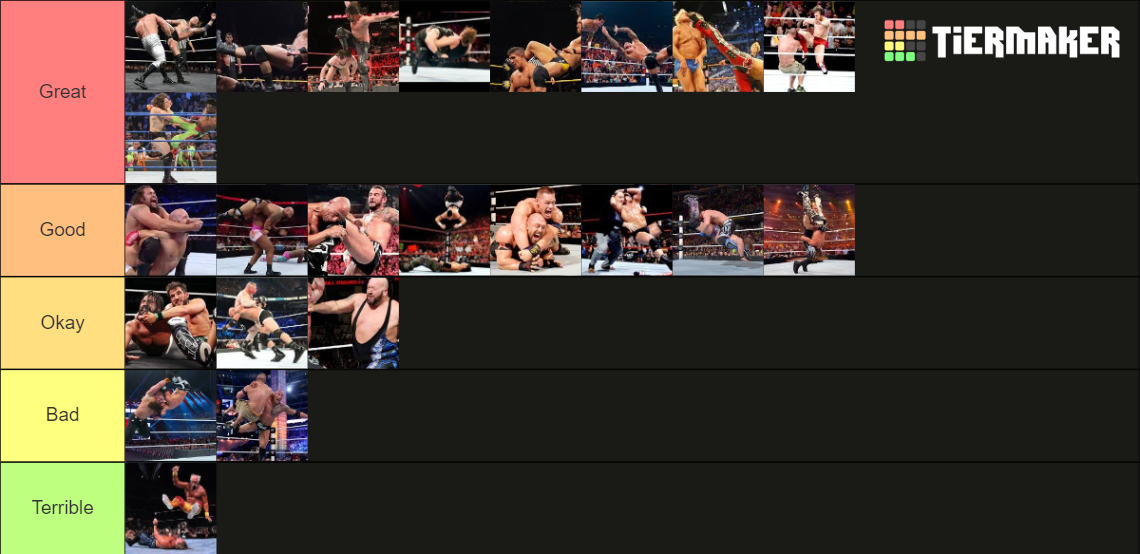 WWE Finishers Tier List (Community Rankings) - TierMaker
