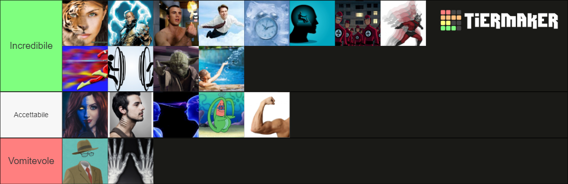Super Powers Tier List (Community Rankings) - TierMaker