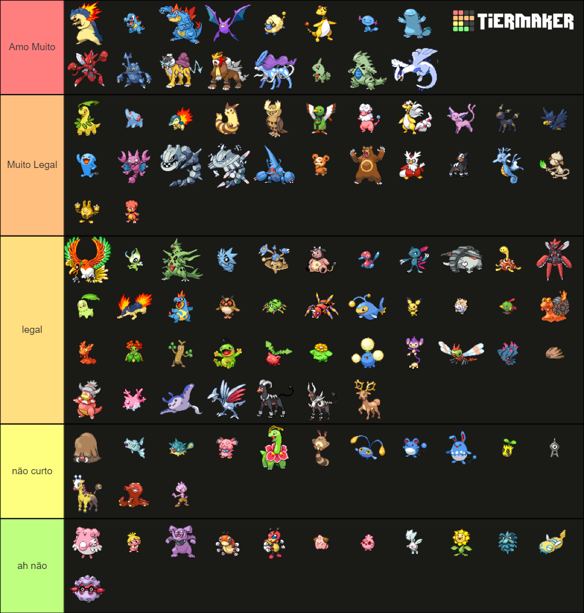 Pokémon Gen 2 Tier List (Community Rankings) - TierMaker