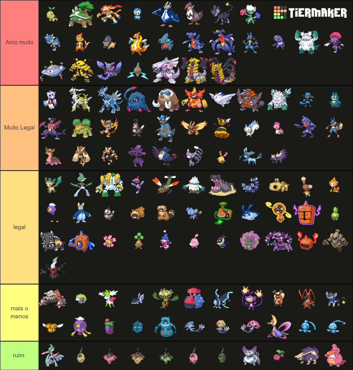 Pokémon Gen 4 Tier List (Community Rankings) - TierMaker
