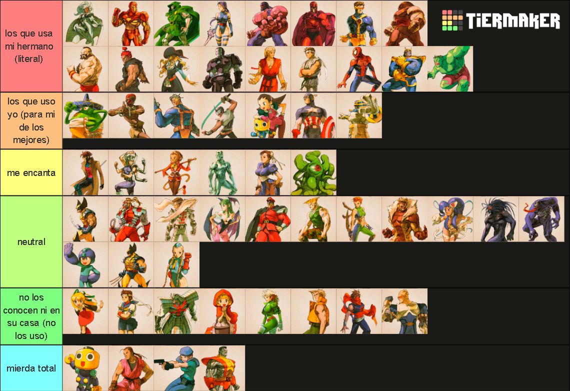Marvel vs Capcom 2 Tier List (Community Rankings) - TierMaker