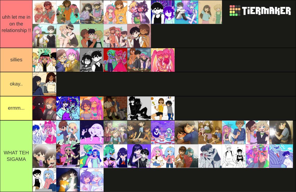 OMORI ship ranking Tier List (Community Rankings) - TierMaker