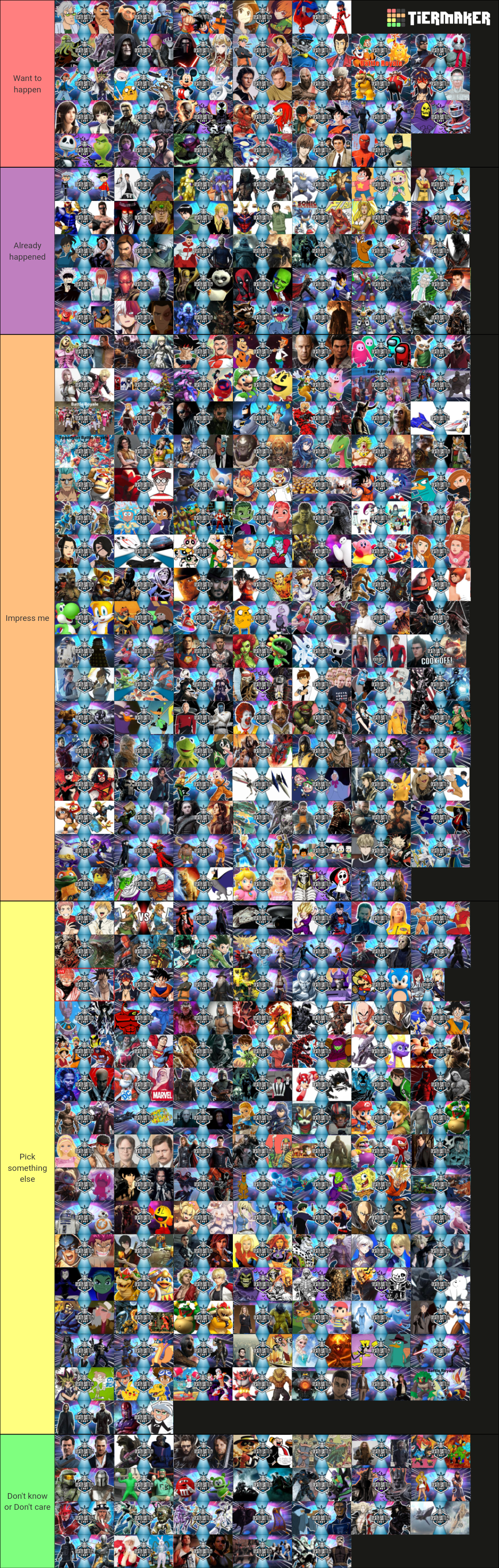 Death Battle Cast Matchups Maker Tier List (Community Rankings) - TierMaker